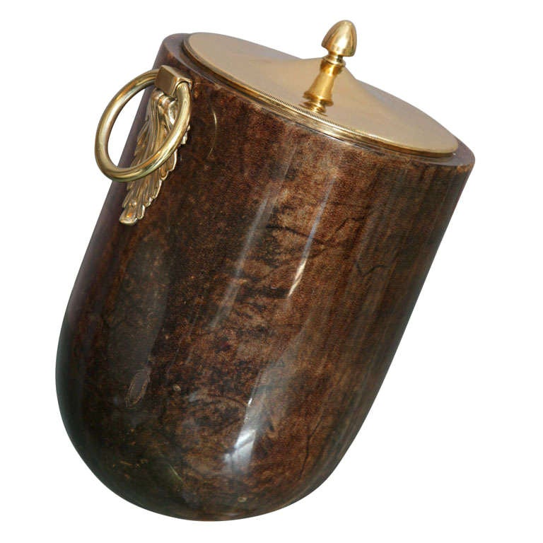1950s by Aldo Tura Italian Midcentury Lacquered Goatskin Ice Bucket at ...