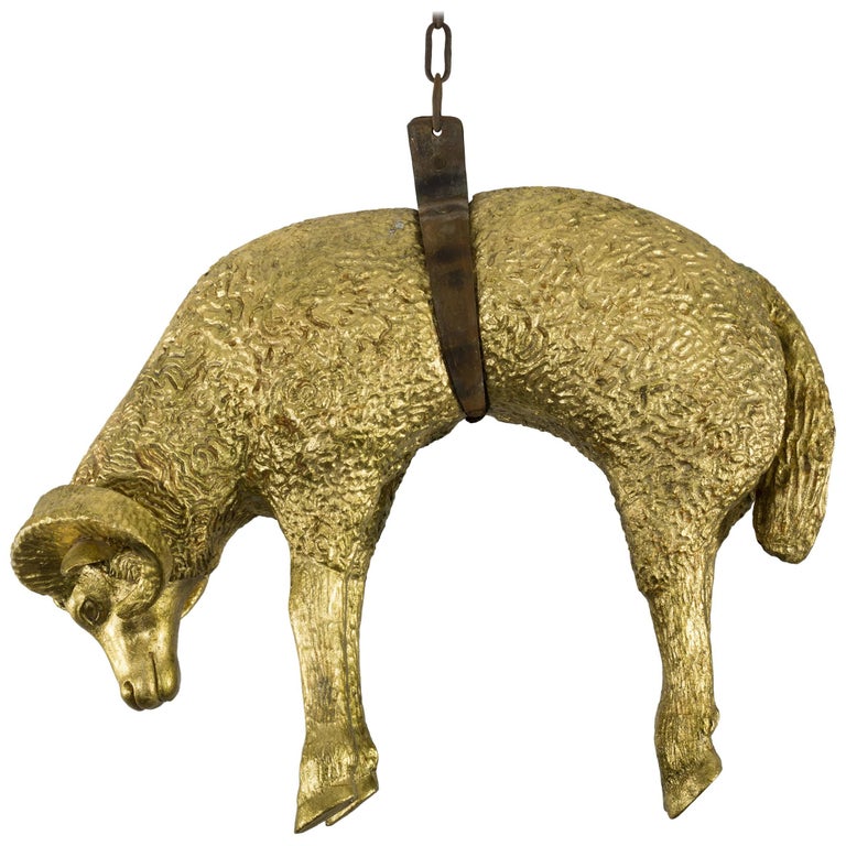 Incredible Carving of the Standing Ram Golden Fleece For Sale at ...