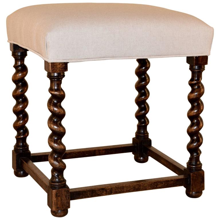 19th Century, English Barley Twist Stool at 1stDibs