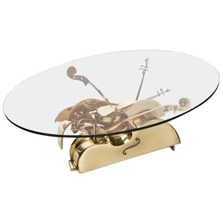 Arman, Rare Signed Cello Coffee Table at 1stDibs