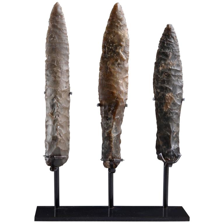 Collection of Prehistoric Neolithic Scandinavian Flint Daggers, 1900 BC at 1stDibs