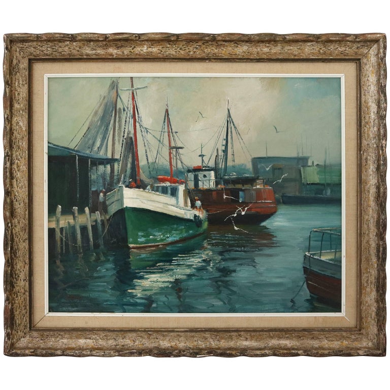 Oil on Canvas by M. Stoffa, American, Titled "Rockport" For Sale at ...
