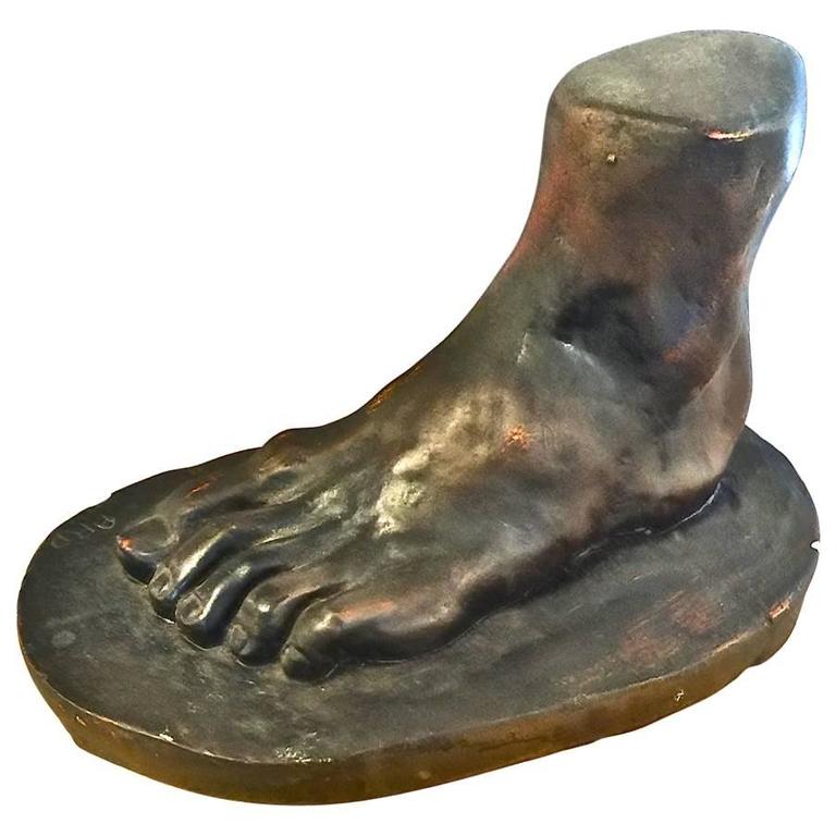 Early 20th Century Plaster Casting of a Male Foot For Sale at 1stDibs