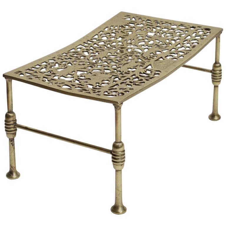 17th Century English Brass Foot Warmer Trivet at 1stDibs