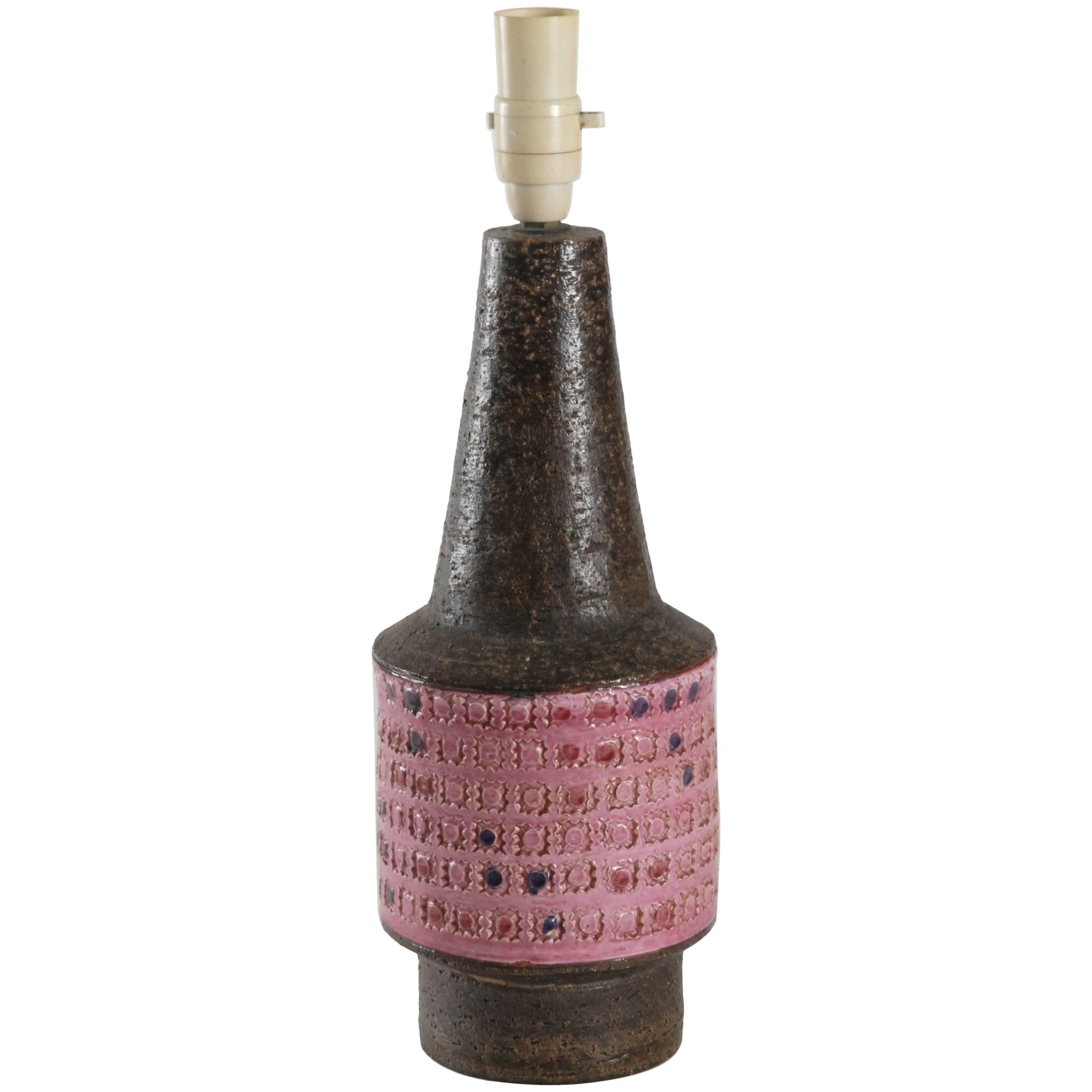 Bitossi Londi Designed Pink 'Ravioli' Pattern Lamp Base, Italy, circa ...