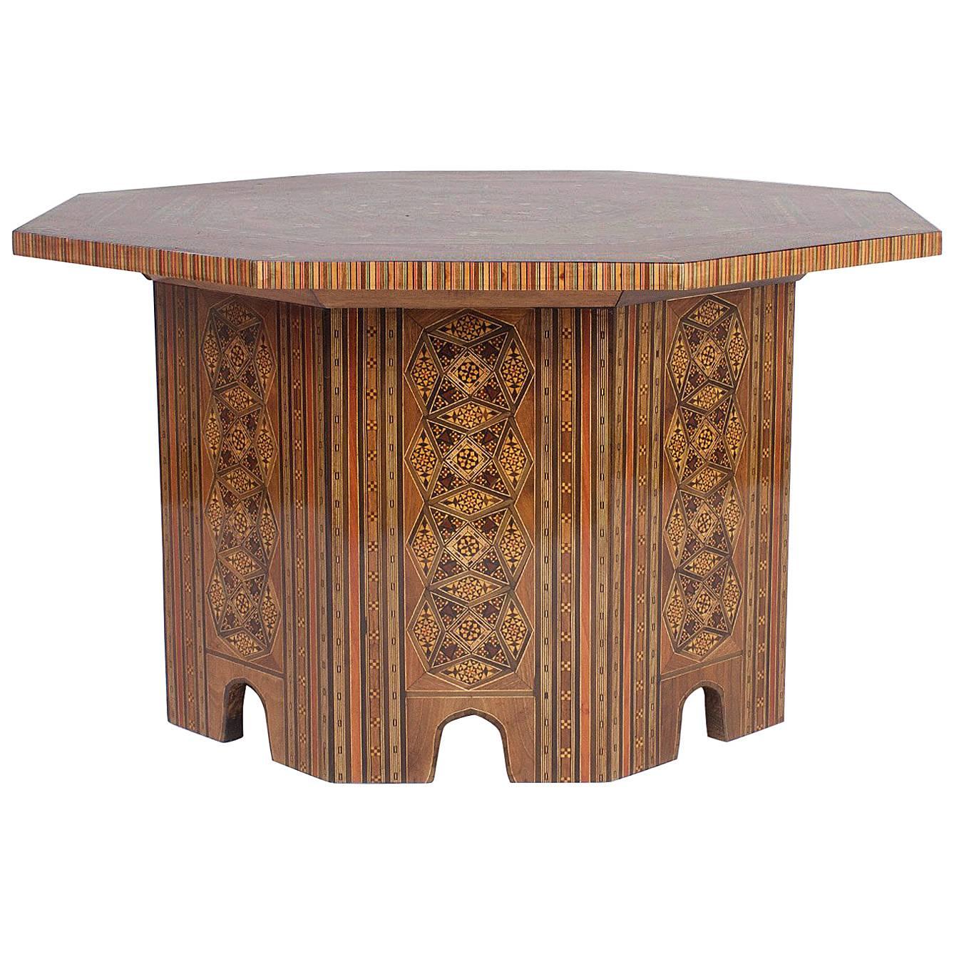Mid Century Octagonal Syrian Coffee or Cocktail Table at 1stDibs