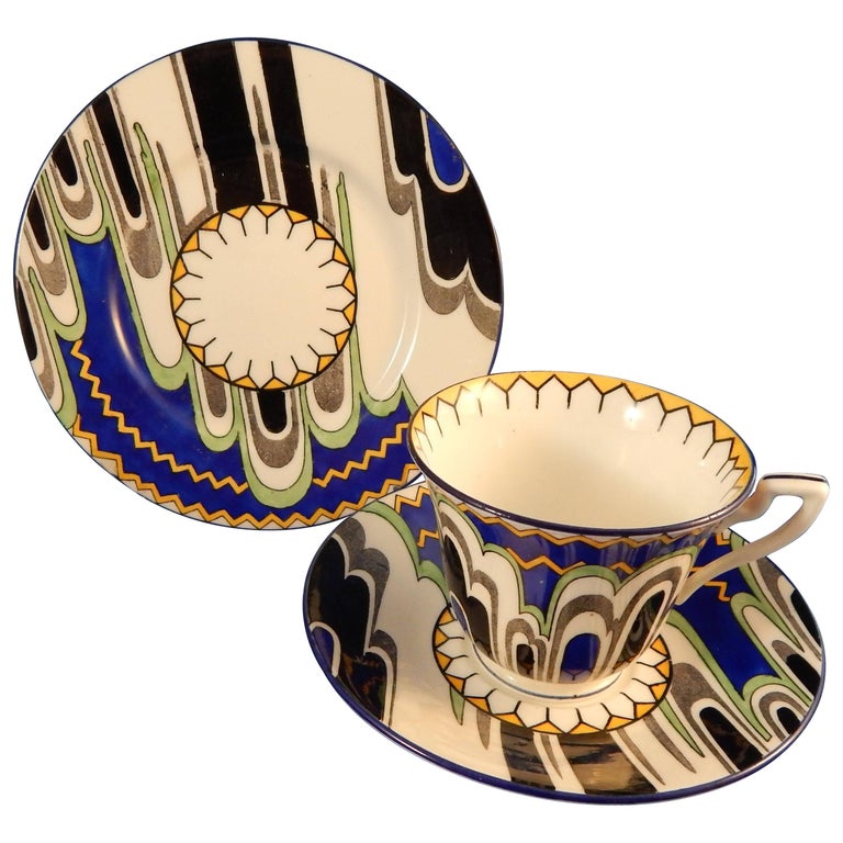 Beautifully Deco English Porcelaine Moderne Tea Set - 39 Pieces ...