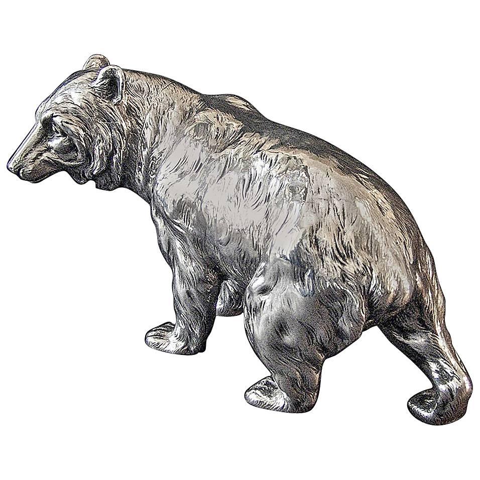 Antique Silver Bear at 1stDibs