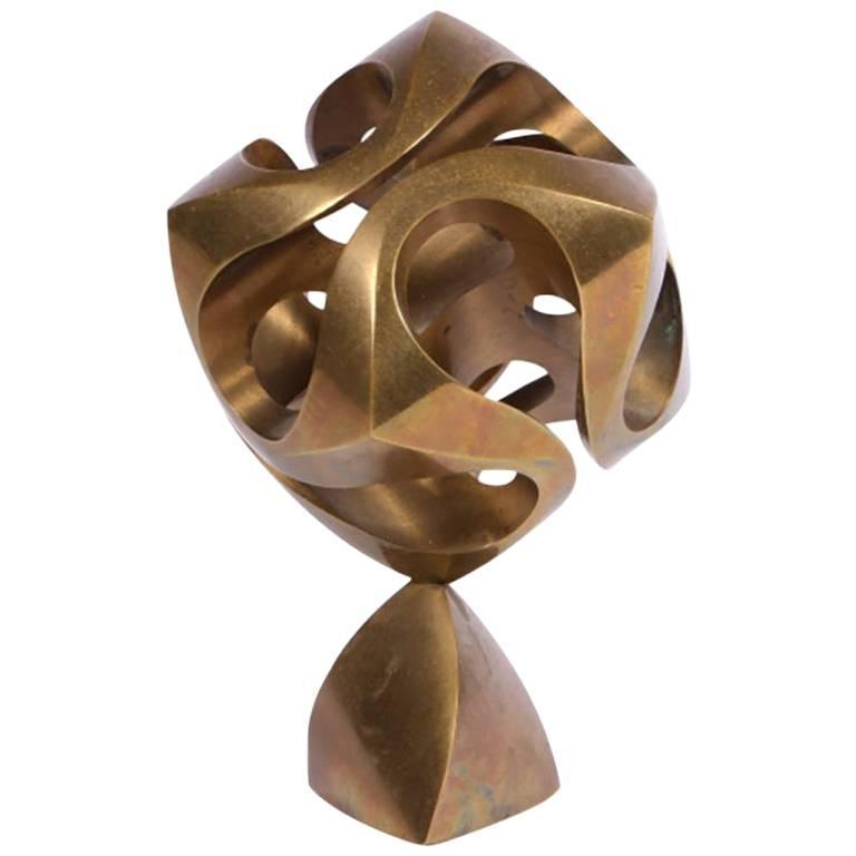 Charles O. Perry Bronze Cassini Table Rotating Sculpture For Sale at ...