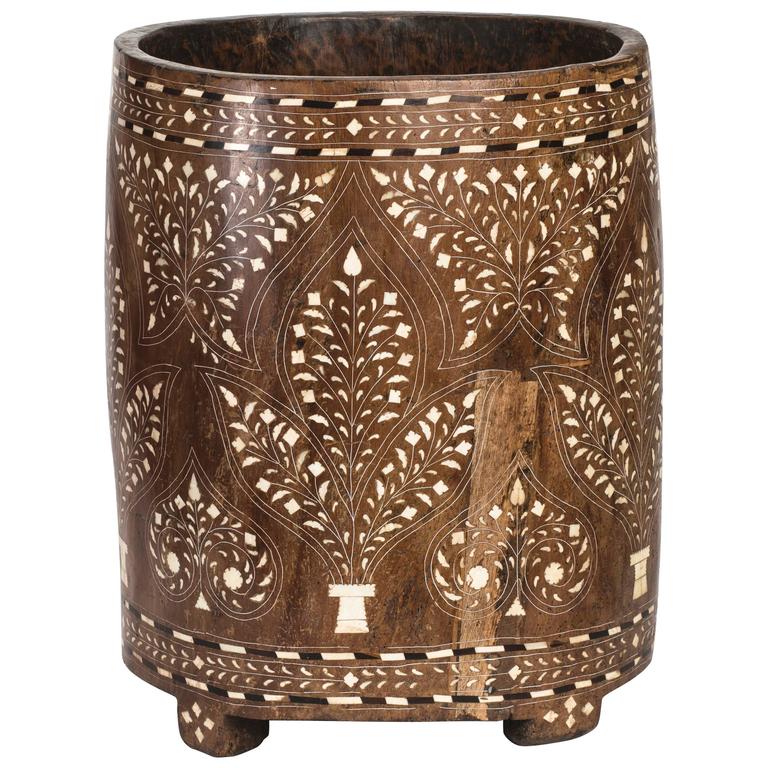 Large Moroccan Design Bone Inlay Vessel Planter at 1stDibs
