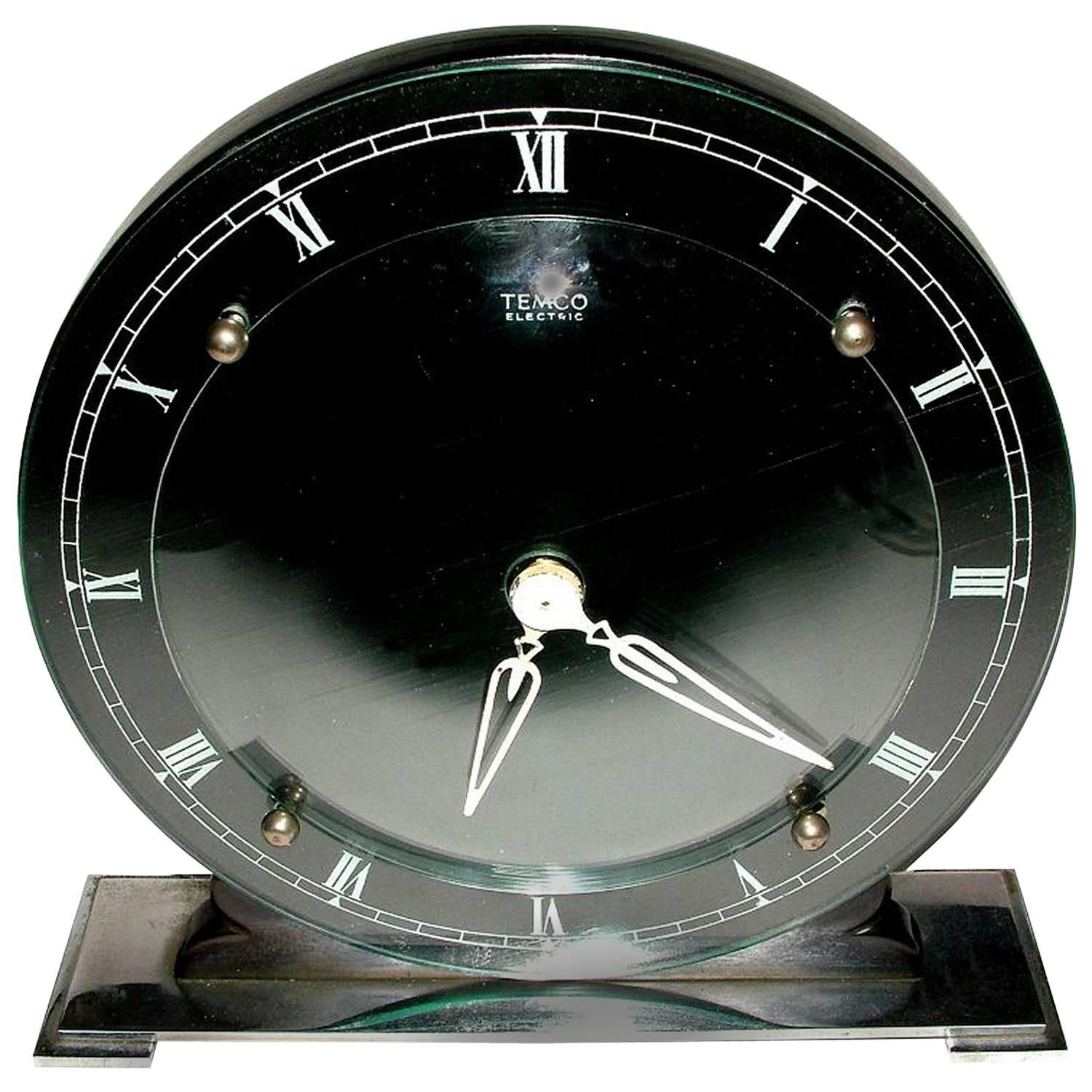 English Art Deco Modernist Clock by Temco For Sale at 1stDibs | temco ...