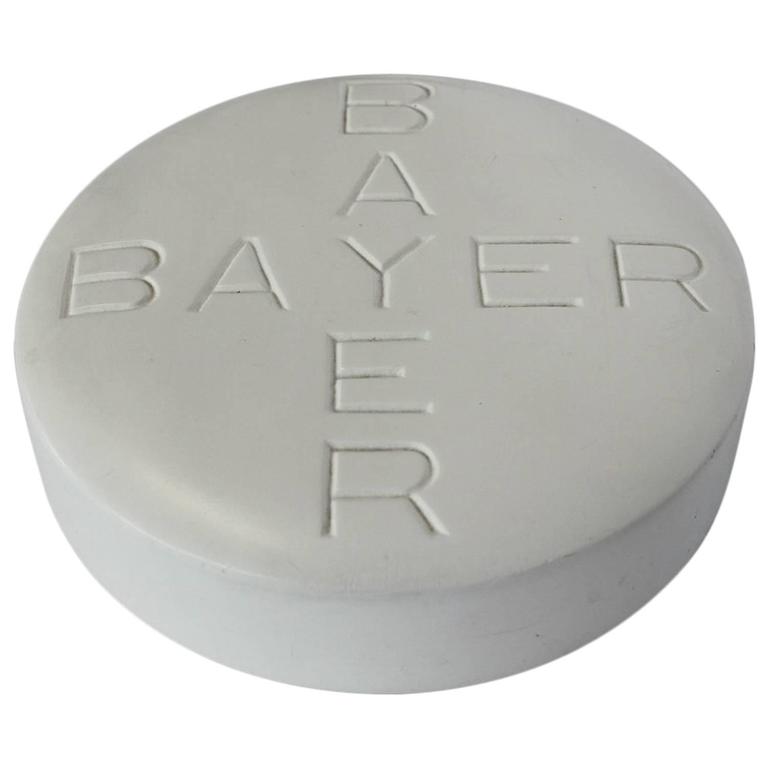 1950s Over Sized Bayer Pill Advertising Sign For Sale at 1stDibs ...