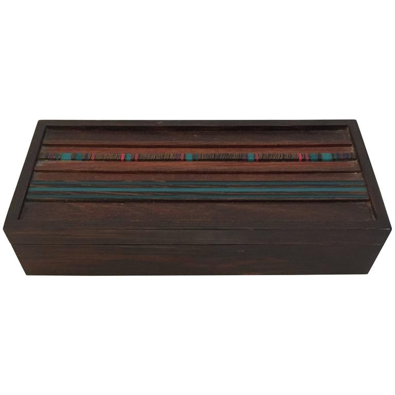 Rosewood Inlaid Box at 1stDibs