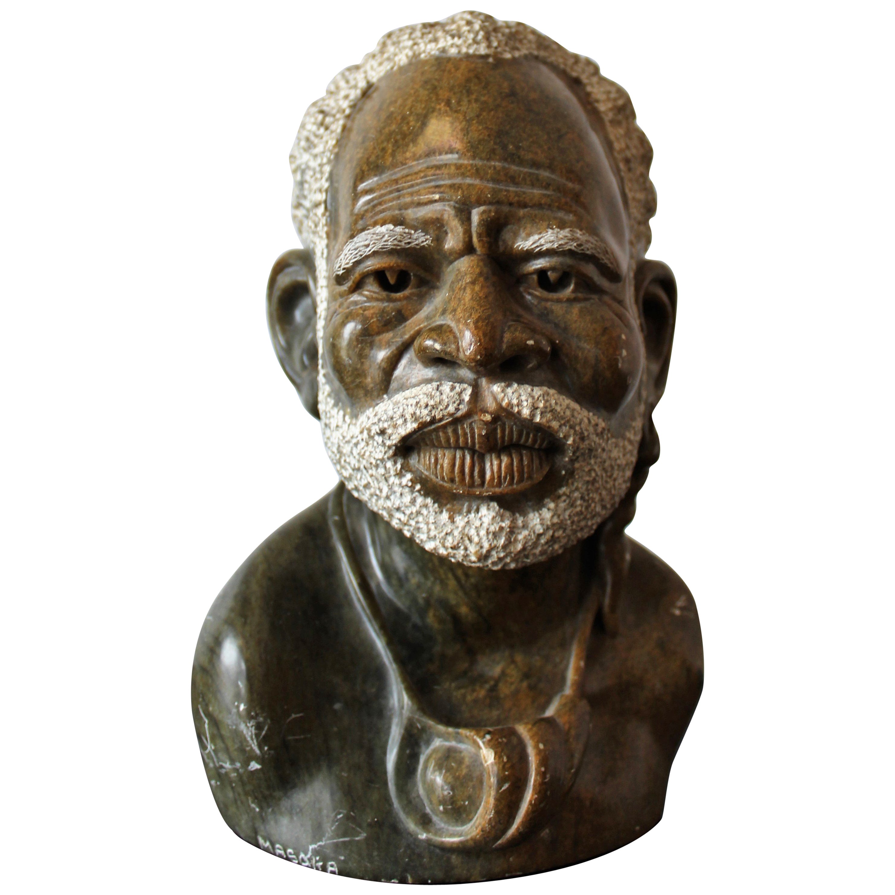 Art Objects Vintage African Shona Stone Bust African Art Statue of a ...