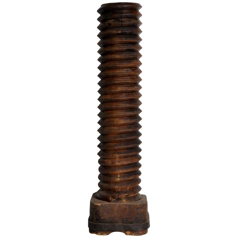Impressive French Wine Press Screw at 1stDibs