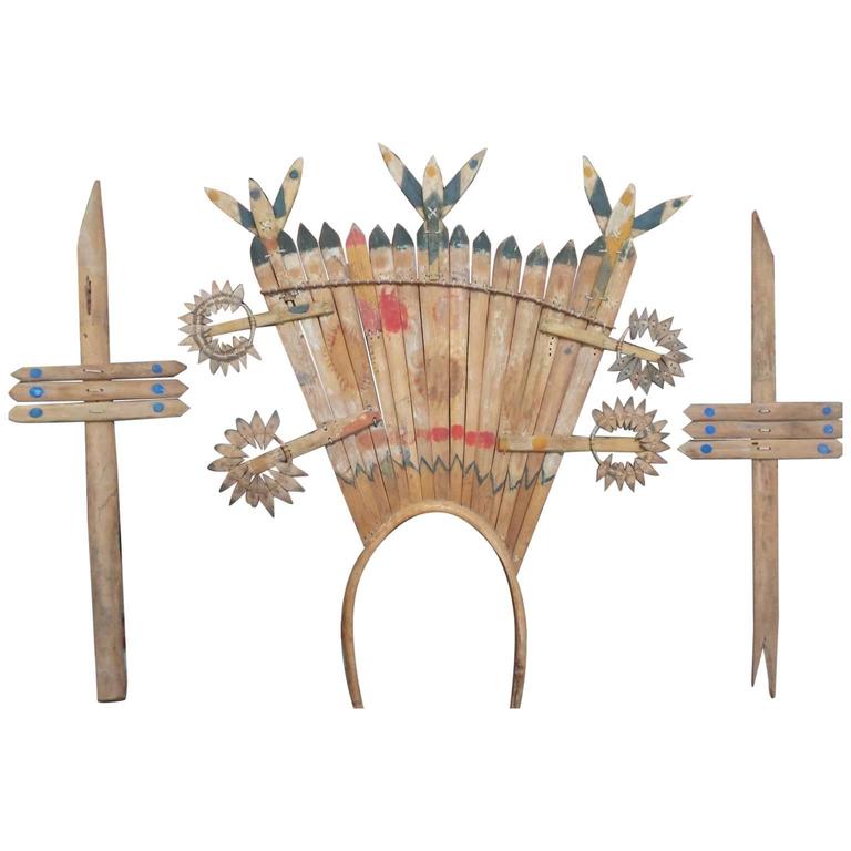 Apache Gahn Mountain Spirit Crown and Dance Wands, circa 1930s at ...