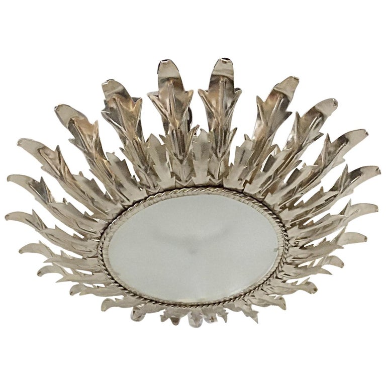 Silver Plated Sunburst For Sale at 1stDibs