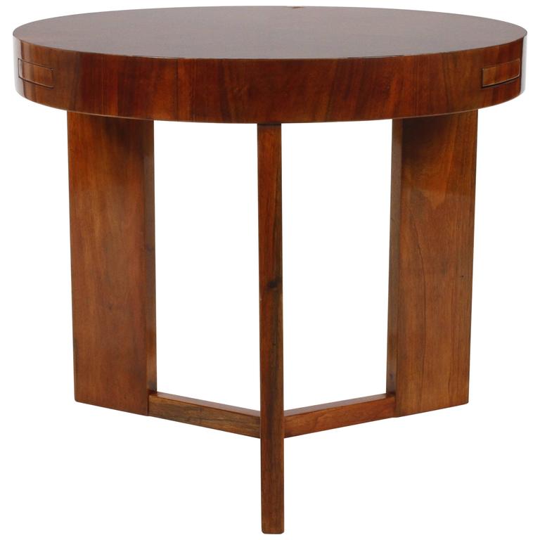 Art Deco Game Table with Extendable Ashtrays at 1stDibs