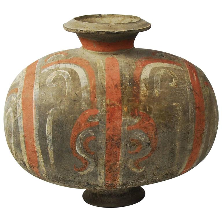 Chinese Han Dynasty Painted Pottery Cocoon Jar at 1stDibs | han dynasty ...