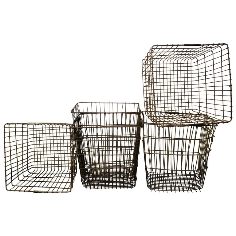 Vintage Wire Baskets, 1950s For Sale at 1stDibs
