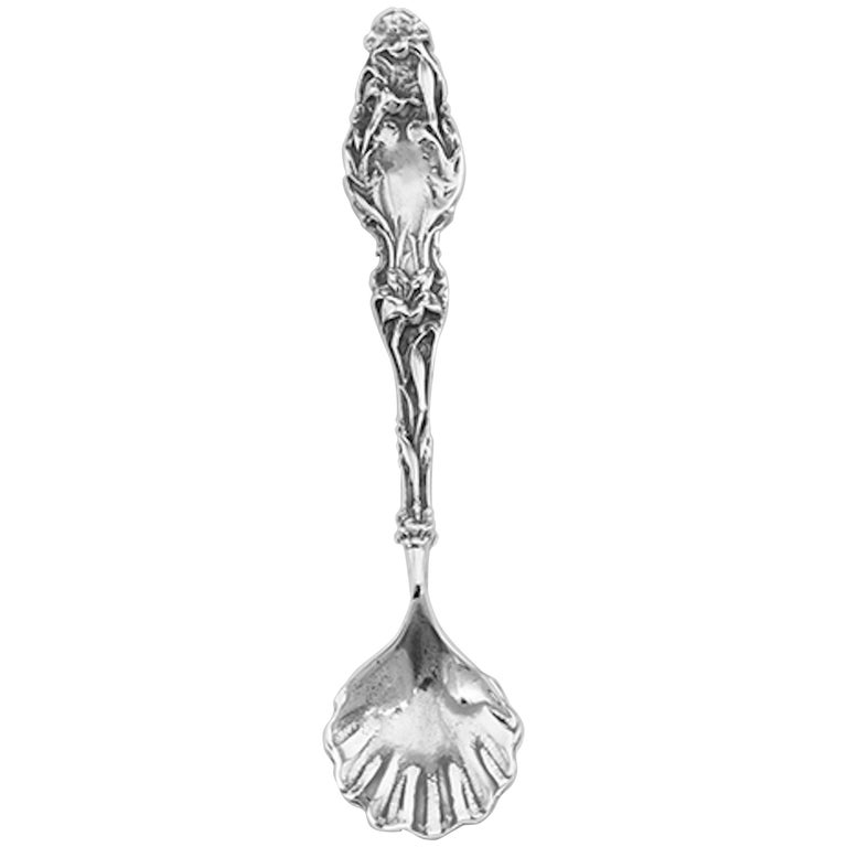 Vintage Style Sterling Silver Master Salt Spoon For Sale at 1stDibs