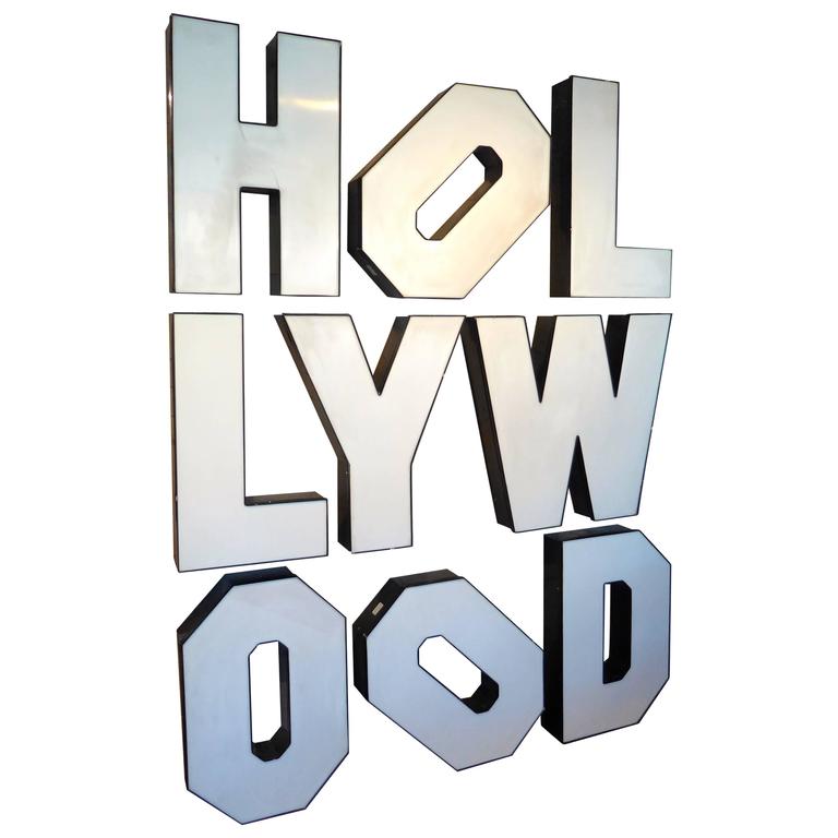 A Spectacular Vintage Commercial "HOLLYWOOD"Sign. at 1stDibs