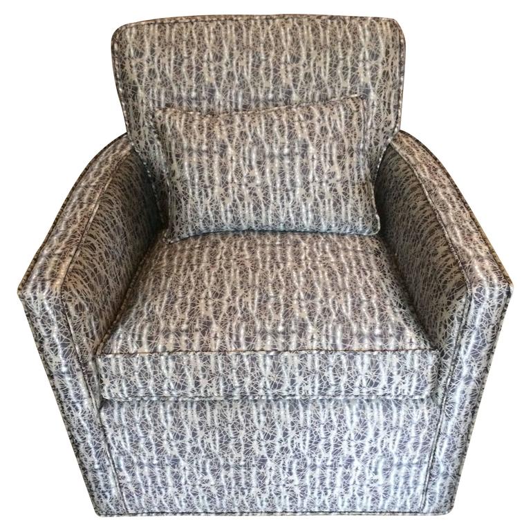 Smashing Swivel Donghia Club Chair at 1stDibs