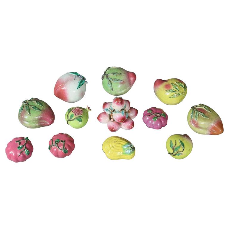 Collection of 12 Pieces of Chinese Porcelain Altar Fruit at 1stDibs ...