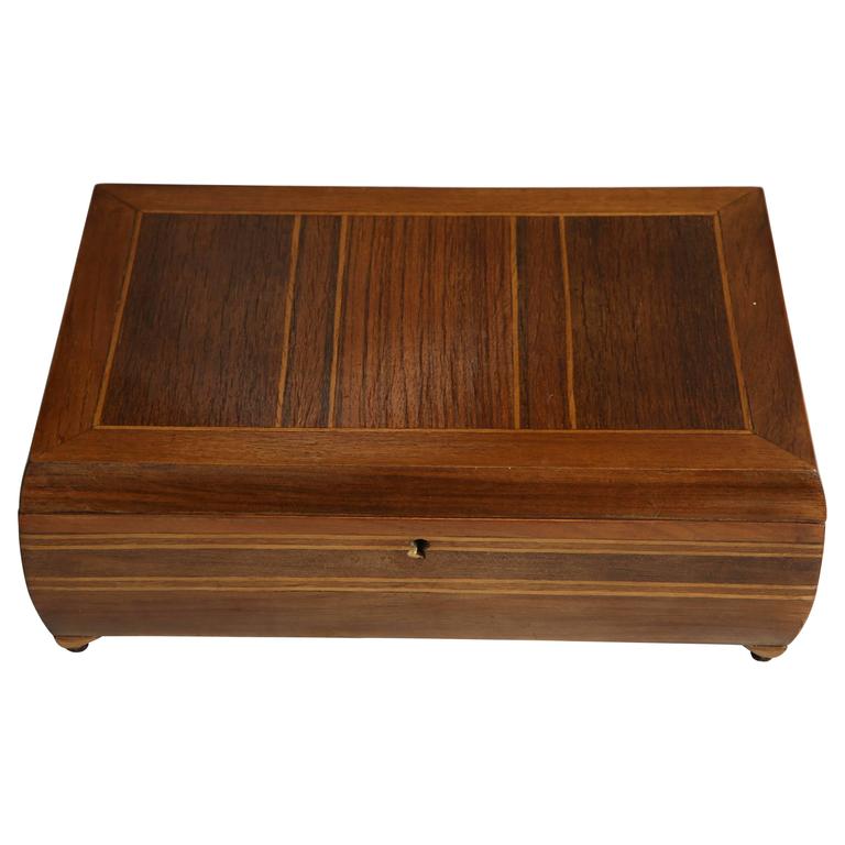 Early 20th Century Mixed Wood Rectangular Box For Sale at 1stDibs