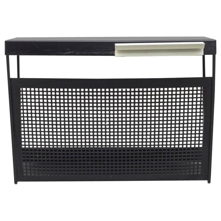 Pilastro Perforated Metal Wall Mount Magazine Rack or Shelf at 1stDibs