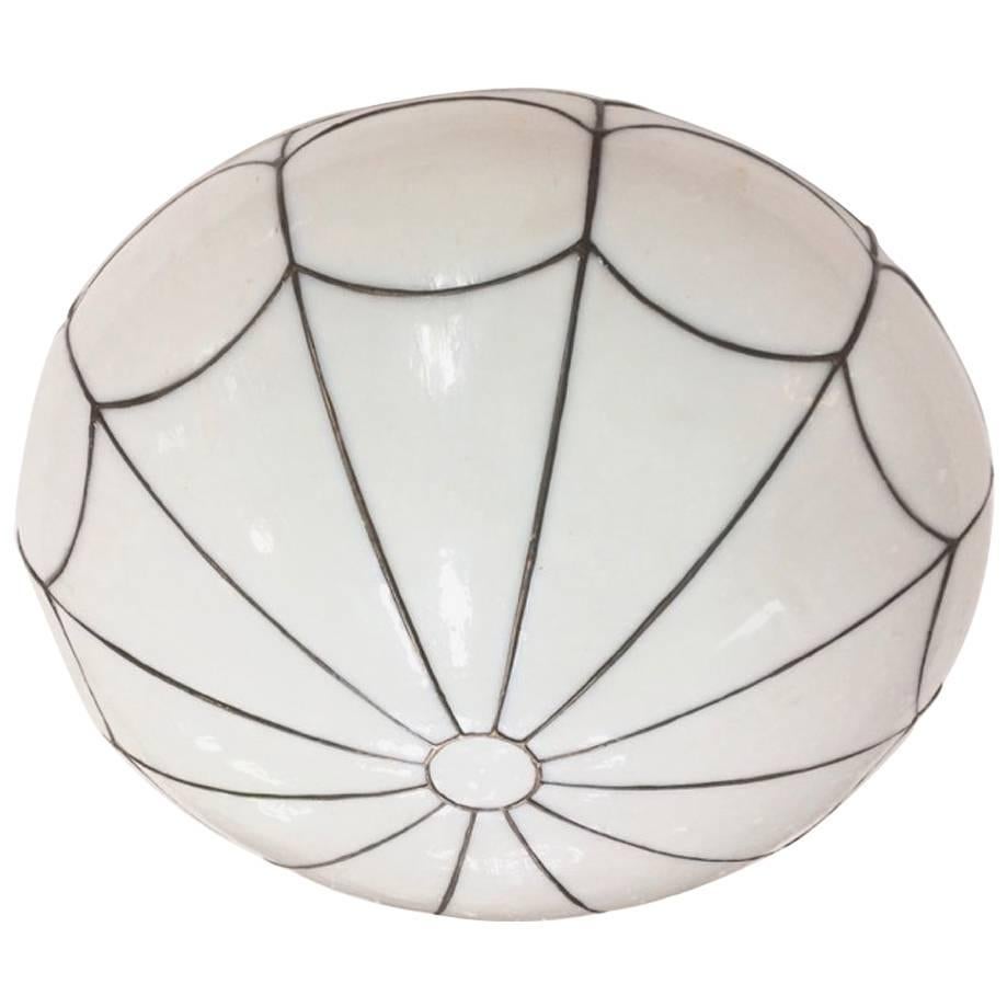 ABA Red, White and Blue Glass Ball Light Fixture at 1stdibs