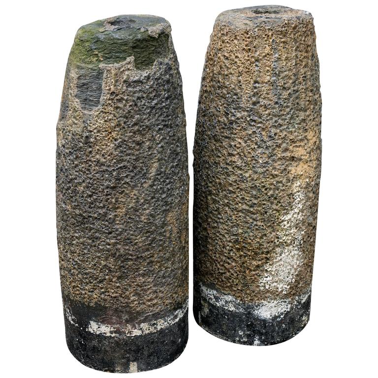 Pair of Large, Heavy Rustic Painted Crucibles from France, circa 1900 ...