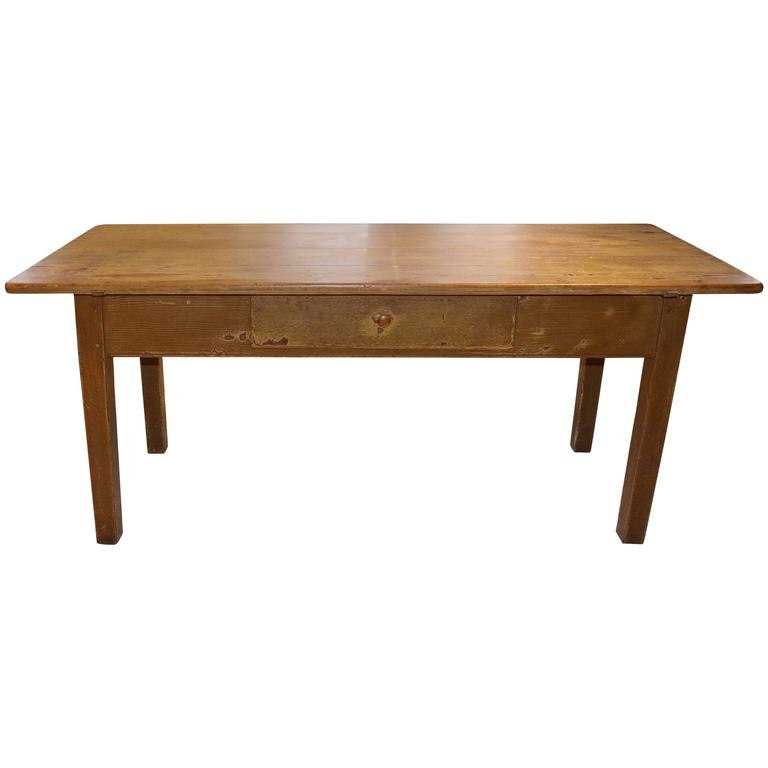 Antique Long Two-Drawer Table For Sale at 1stDibs