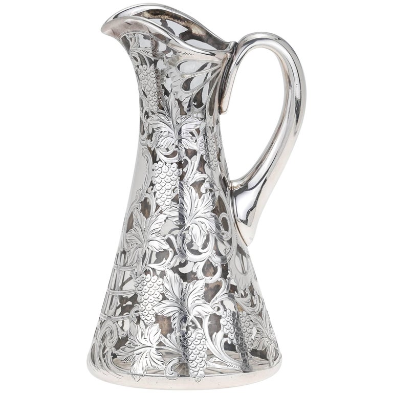 Pitcher, Sterling Silver Overlay For Sale at 1stDibs