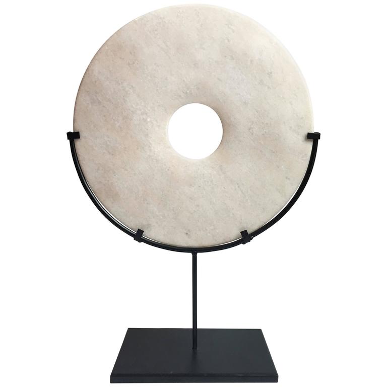 White Jade Bi Disk For Sale at 1stDibs