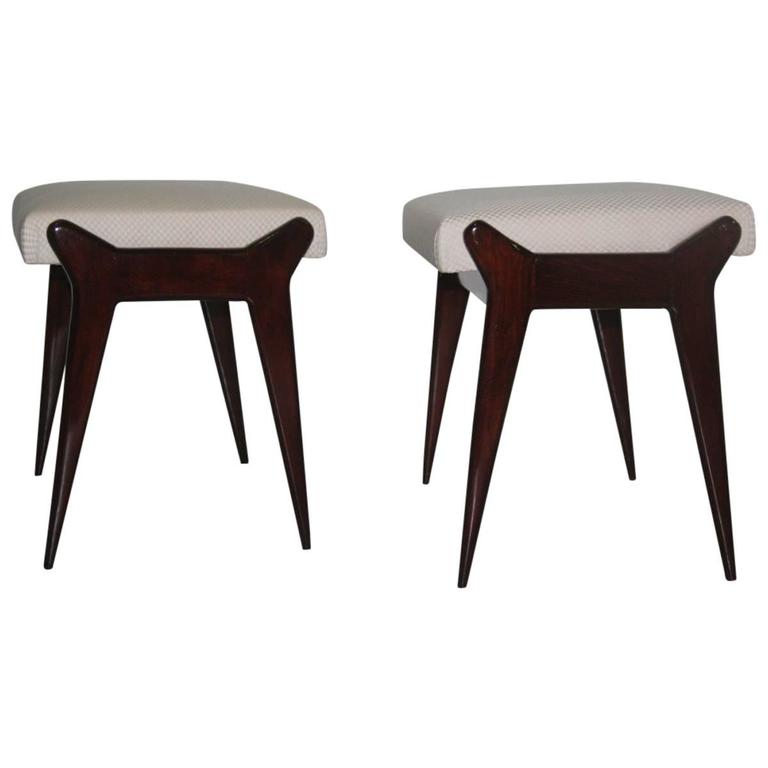 Mid-Century Italian Stools Minimal Design at 1stDibs