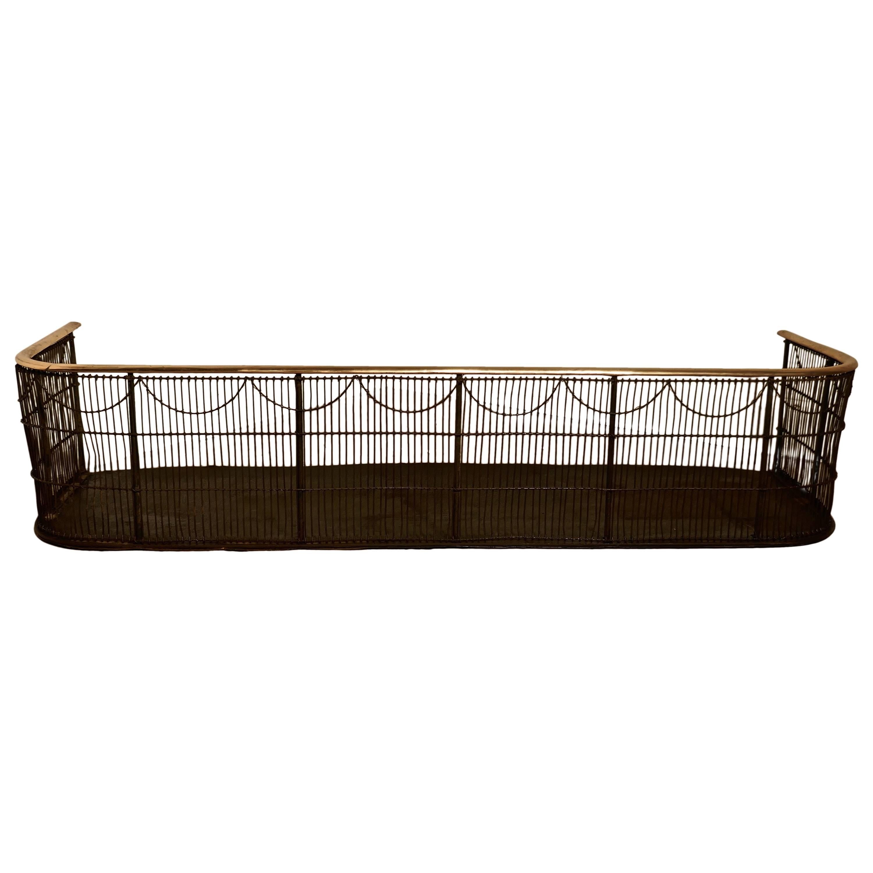 Georgian Brass and Iron Club Fender or Nursery Fire Guard at 1stDibs