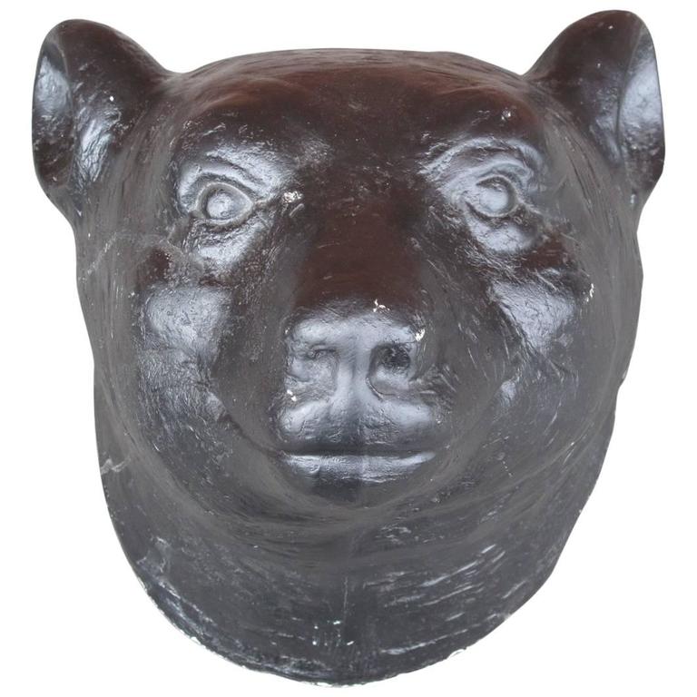 Plaster Bear Head at 1stDibs
