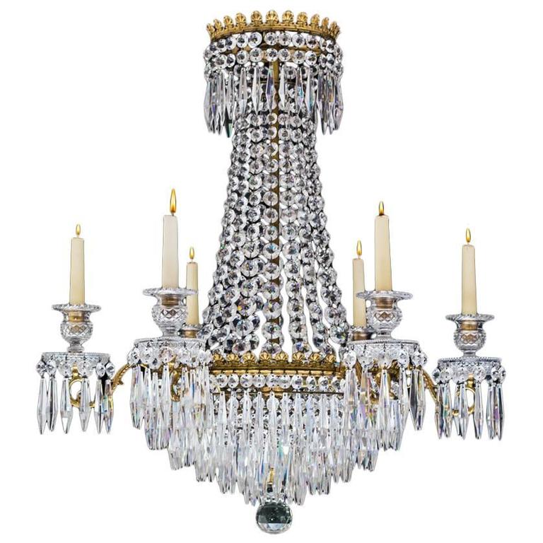 Fine Regency Period Cut Glass Chandelier at 1stDibs