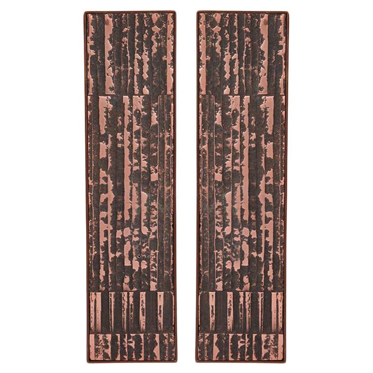 Large-Scale Copper and Steel Door Handles For Sale at 1stDibs
