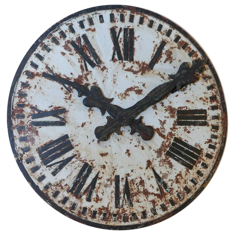 Large Metal Clock Face at 1stDibs