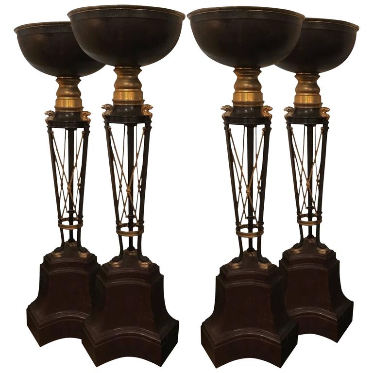 Set of Four Uplighters For Sale at 1stDibs