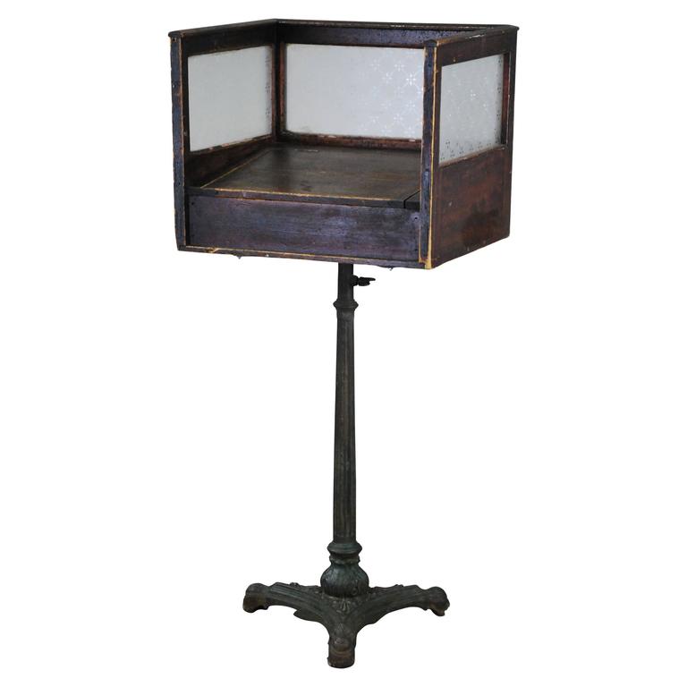 19th Century Hostess Stand on Cast-Iron Base at 1stDibs
