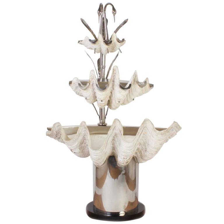 Exceptional Large Three-Tiered Clam Shell Water Fountain at 1stDibs ...