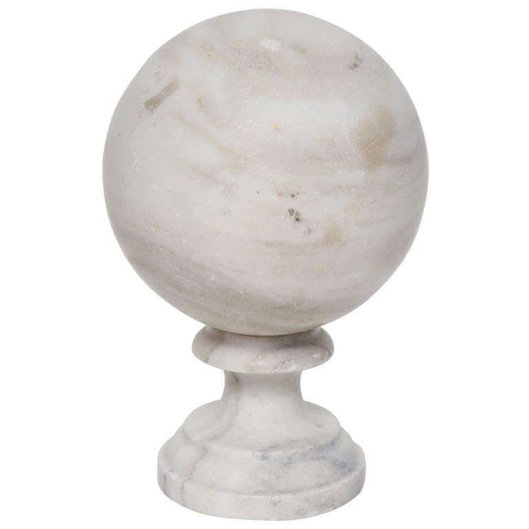 Single Marble Ball on Stand For Sale at 1stDibs