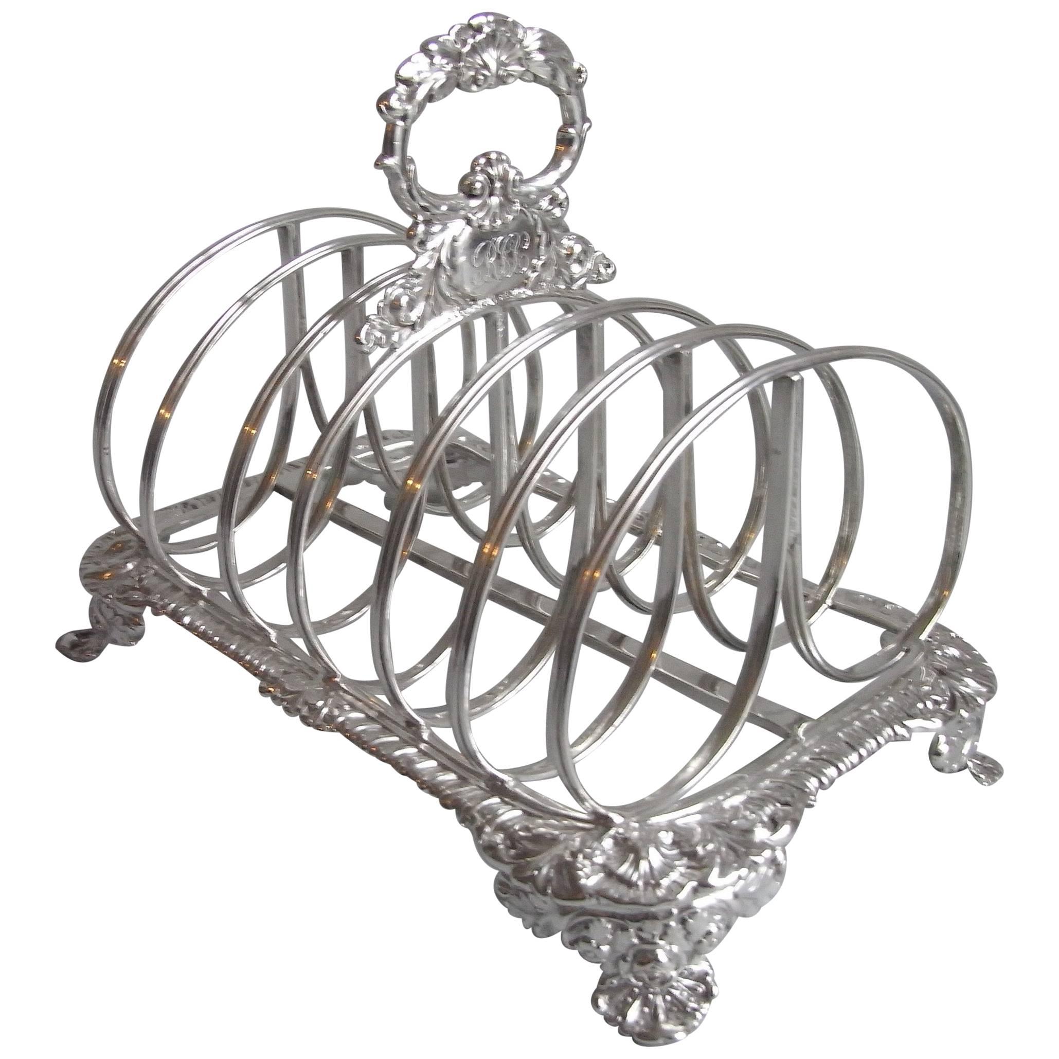 Very Fine George III Toast Rack Made in London in 1805 by Emes and ...