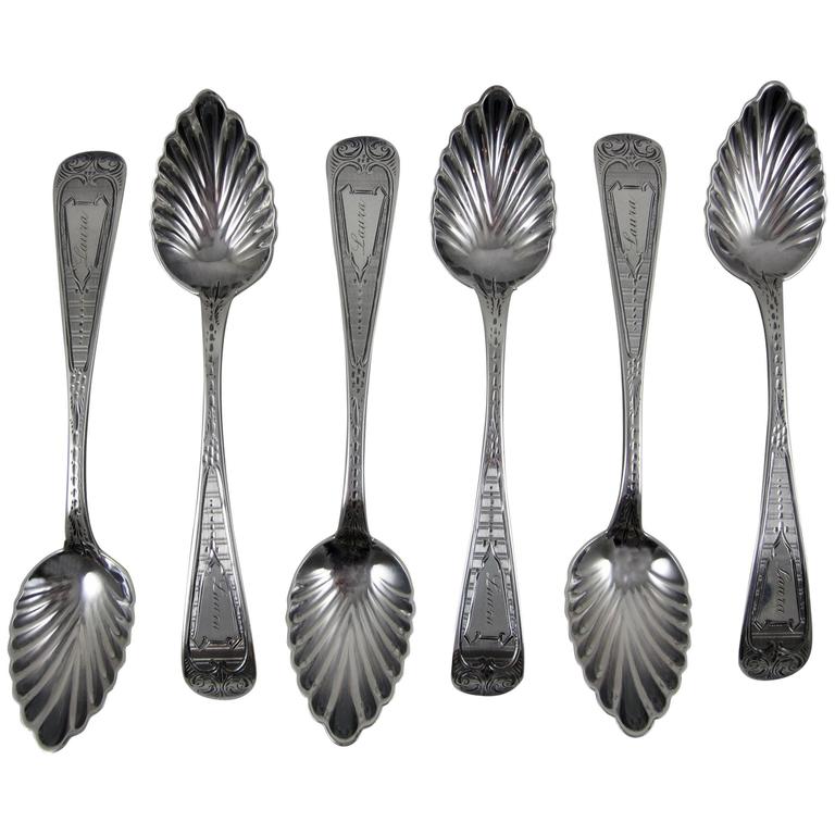 Sterling Silver Citrus Spoons, Bechtel and Eno, 19th C. Philadelphia ...