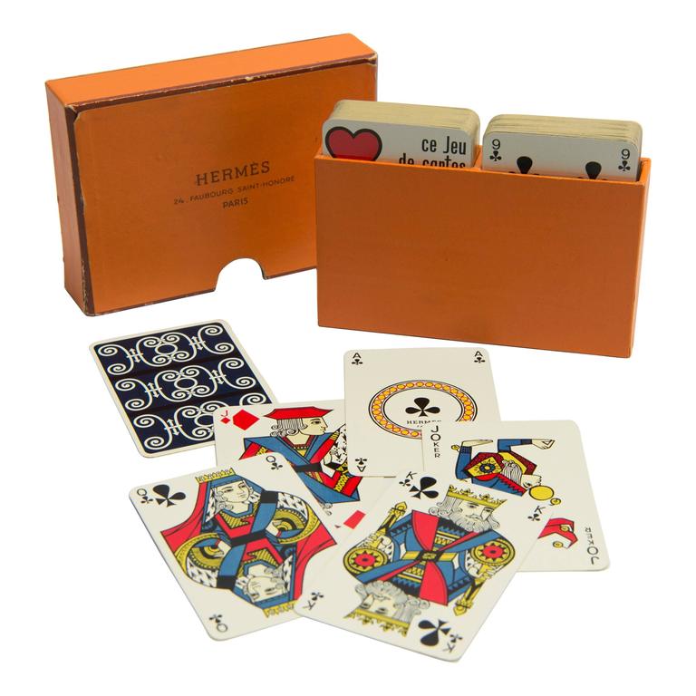Vintage Box of Hermès Playing Cards, Paris at 1stDibs