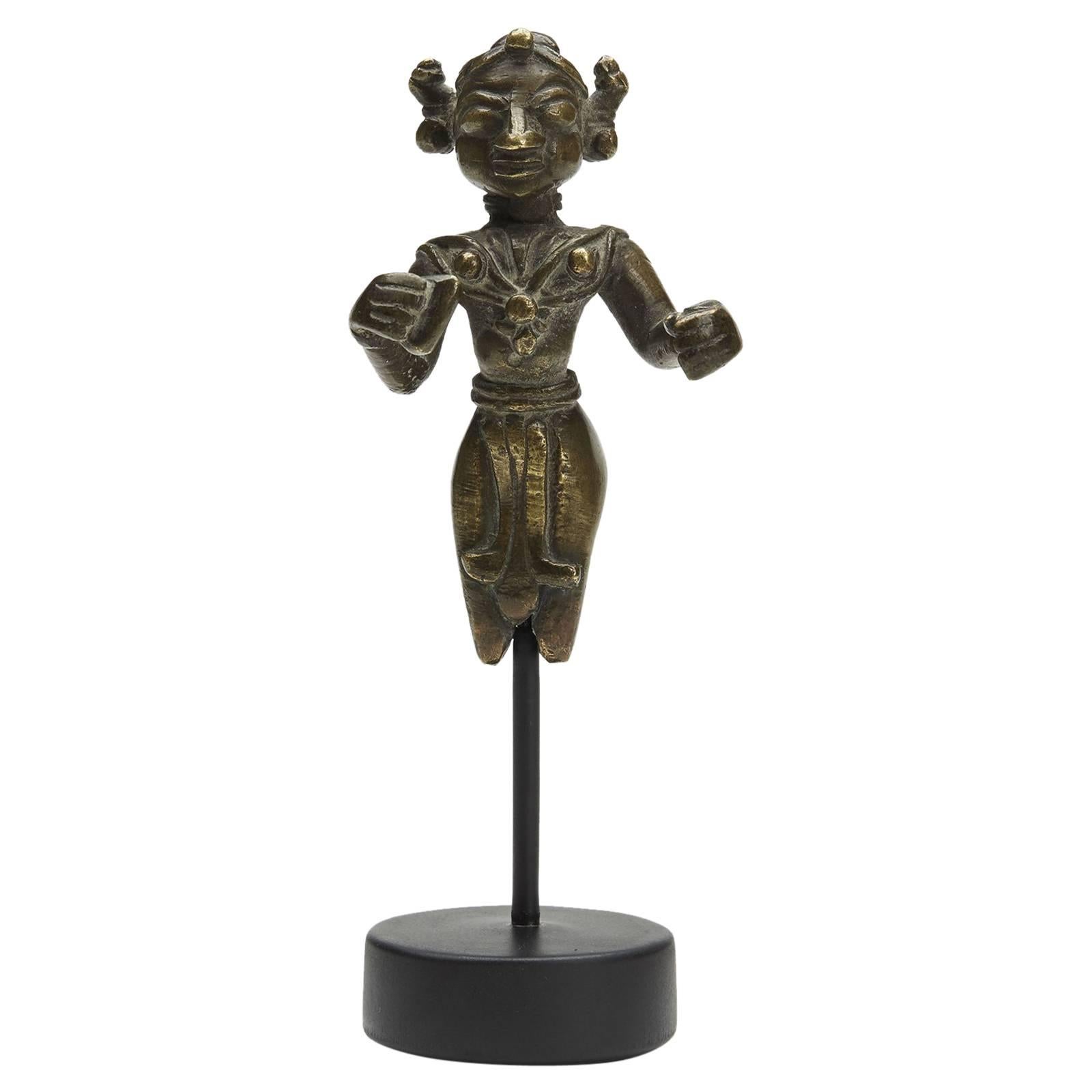 Antique Indian Mounted Bronze Deity Figure, 18th Century For Sale at ...