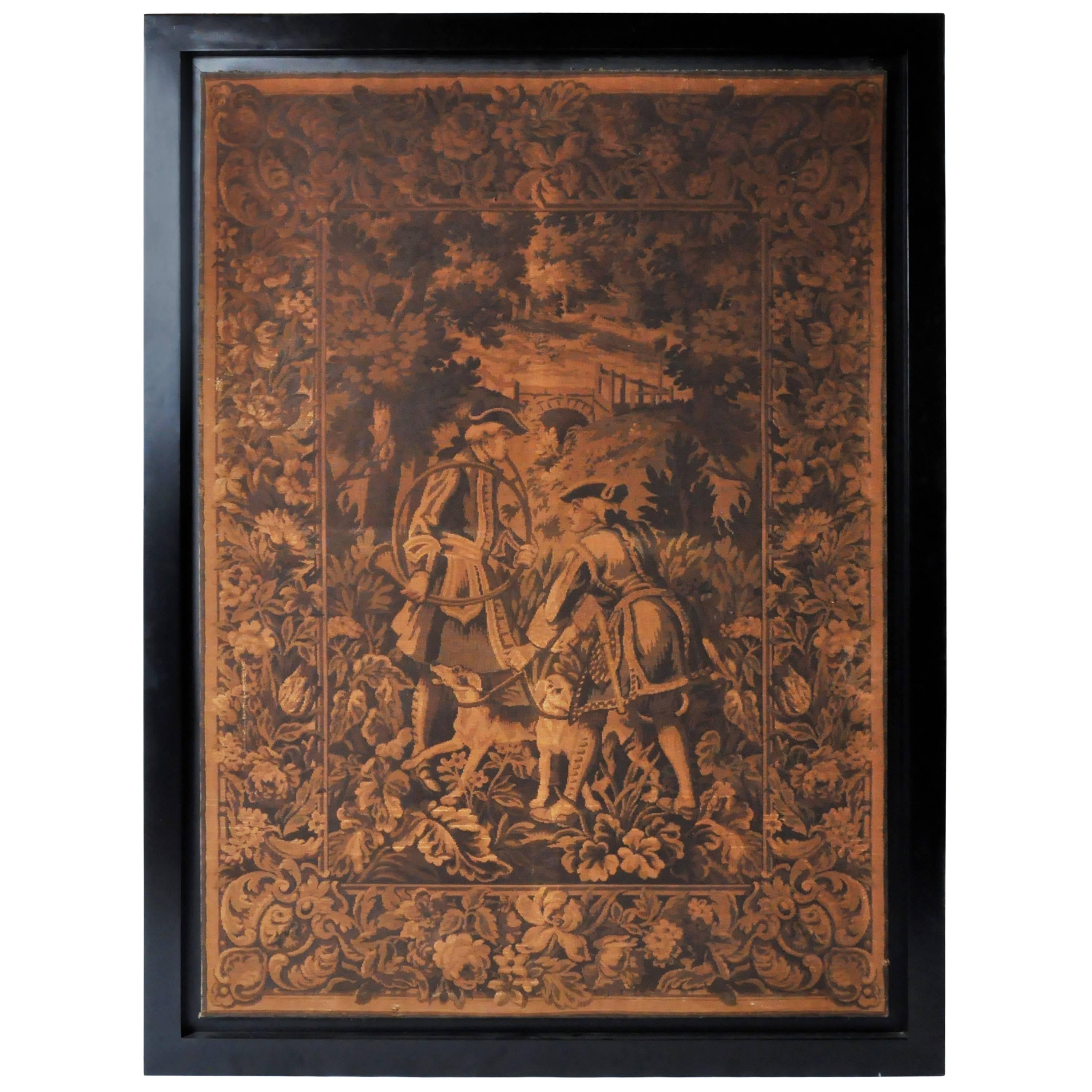 Hunting Tapestry in Frame at 1stDibs | frame tapestry, tapestry frame